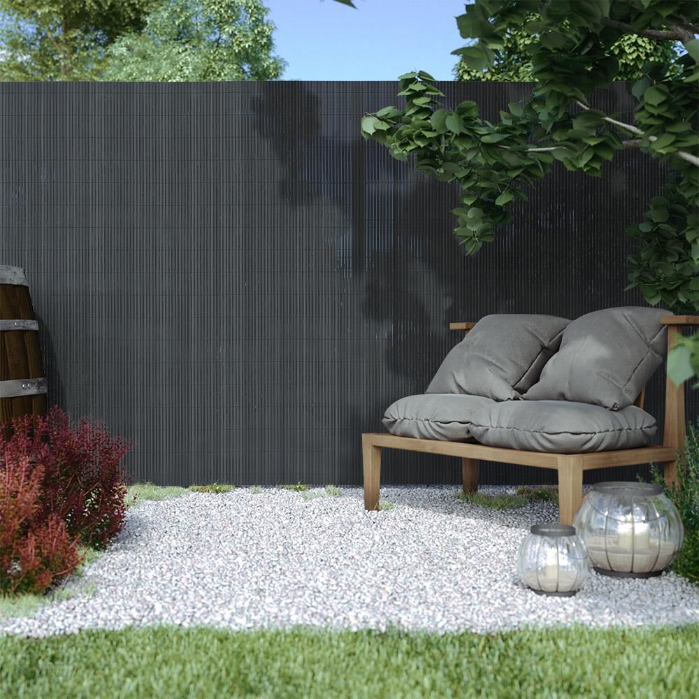 Dark Grey Garden Fence Outdoor Privacy Screen - FurnitureInspiration.co.uk